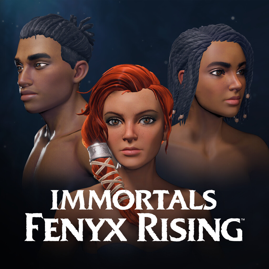 ArtStation - IMMORTALS Fenyx Rising: Hairstyles for Fenyx