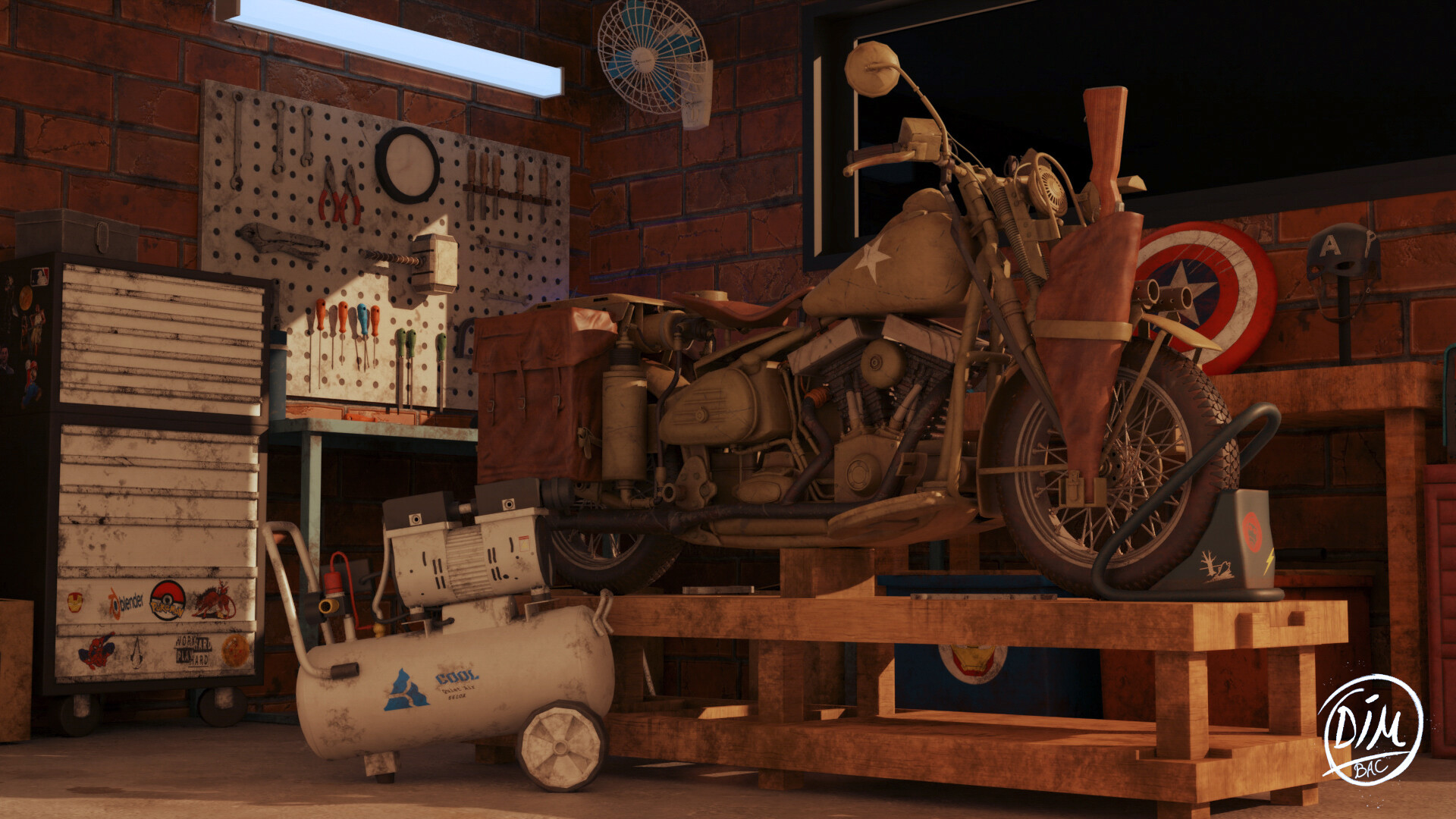 ArtStation - Avengers's Fan Garage Room