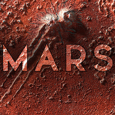 ArtStation - Mars HiRise - Cones formed by lava flowing over ice