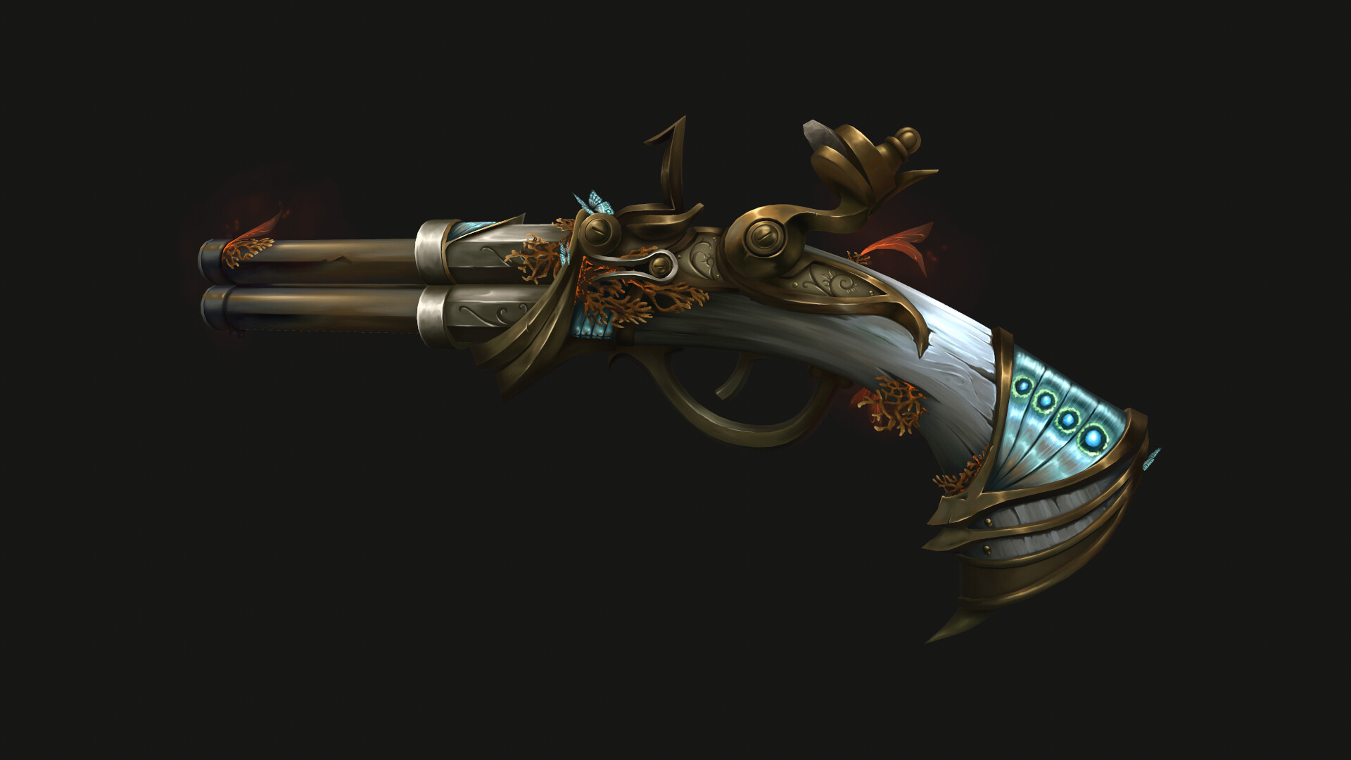 ArtStation - Handpainted Butterfly Gun