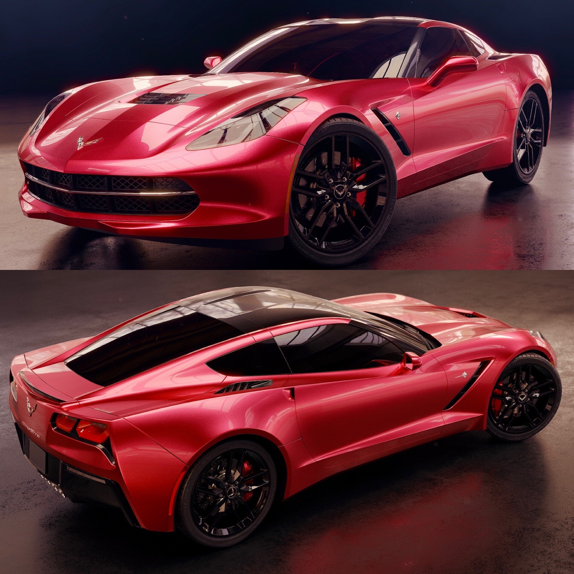 ArtStation - Corvette C7 Stingray - Blender