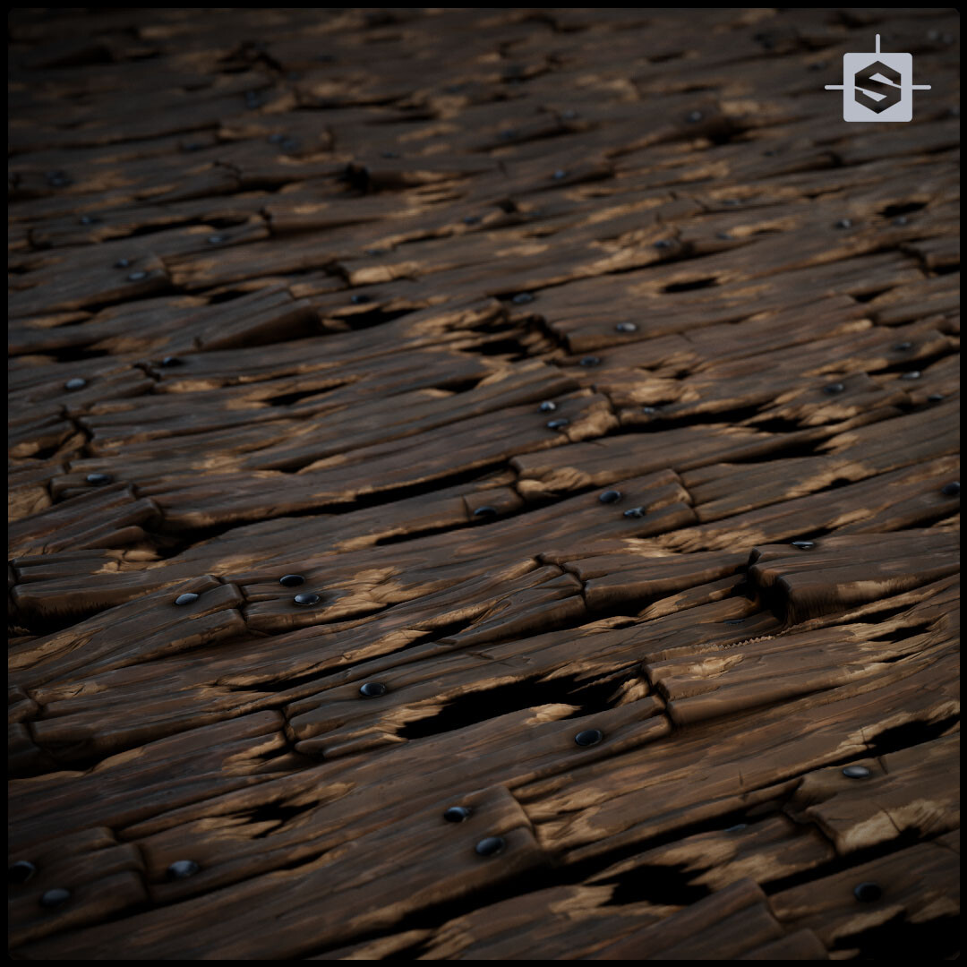 ArtStation - Substance Designer - Stylized Wood Plank