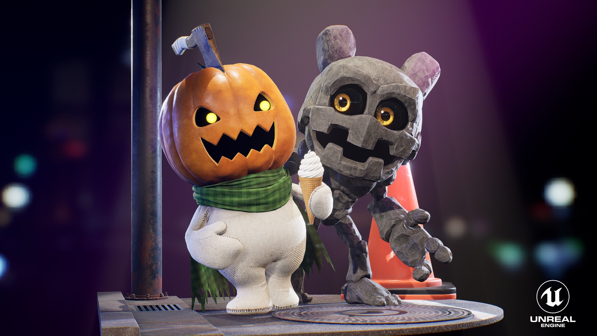 ArtStation - Gotsumon and Pumpkinmon