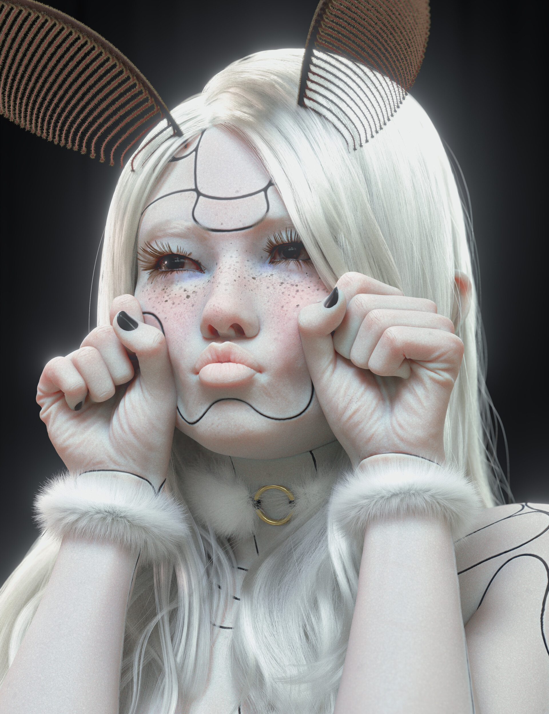 ArtStation - Moth Girl, "Luna"