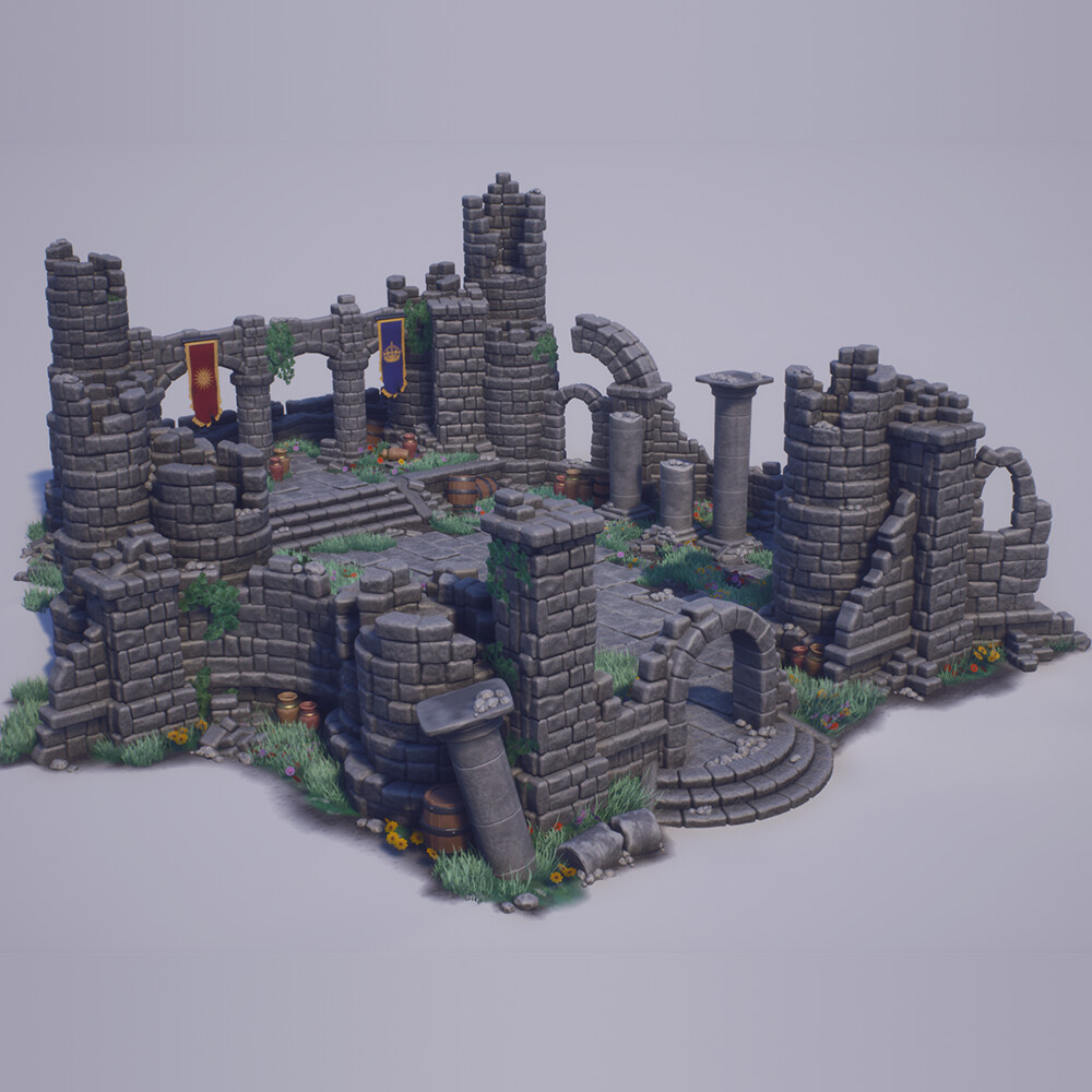 ArtStation - Stylized - Stone Ruins