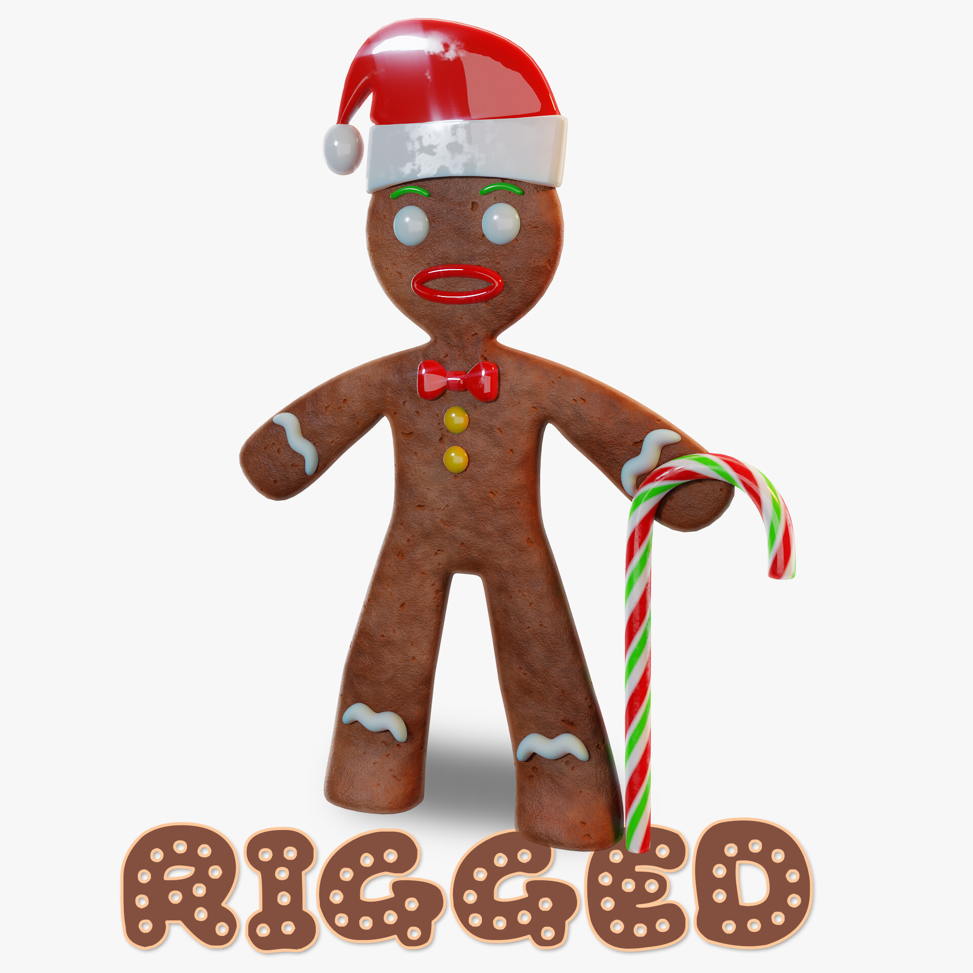 ArtStation - Low-Poly Rigged Gingerbread Man