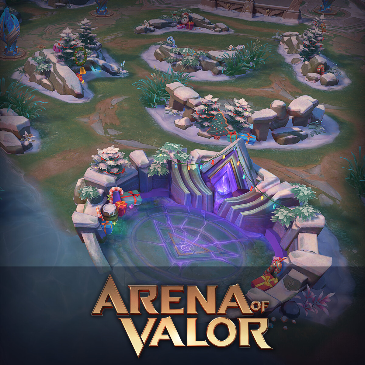 ArtStation - MOBA Mobile《 Arena of Valor、傳說對決》5v5 map 冰雪節