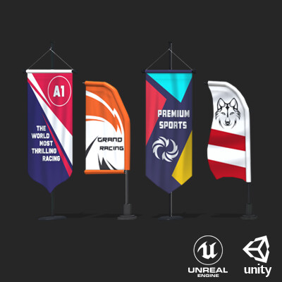 ArtStation - Racing Flags Bundle
