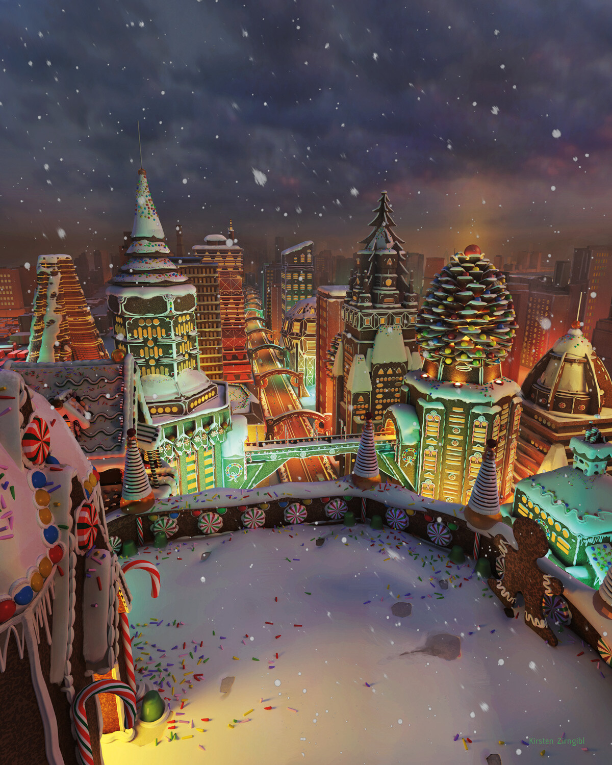 ArtStation - Gingerbread City