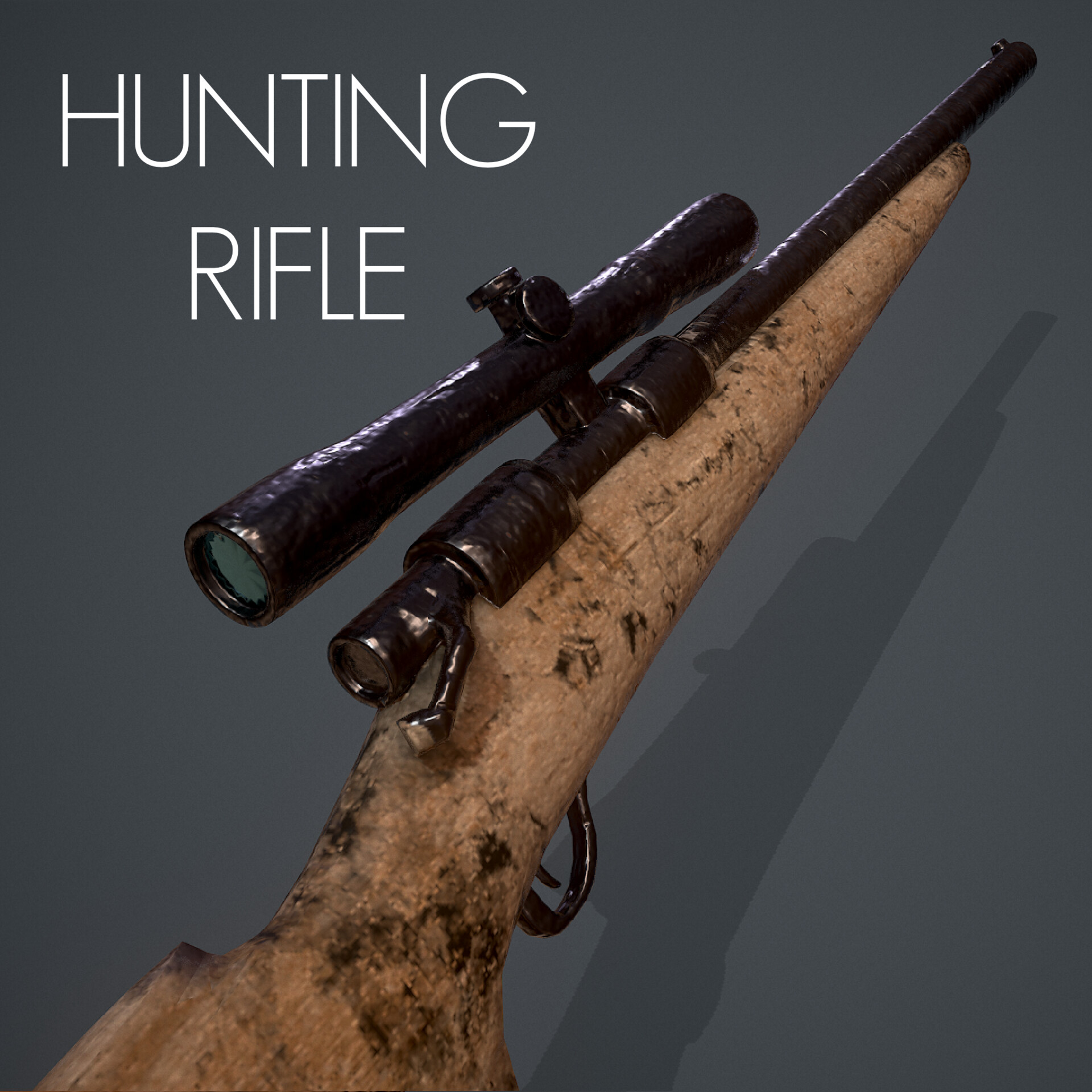 ArtStation - Hunting Rifle - 3D and texture