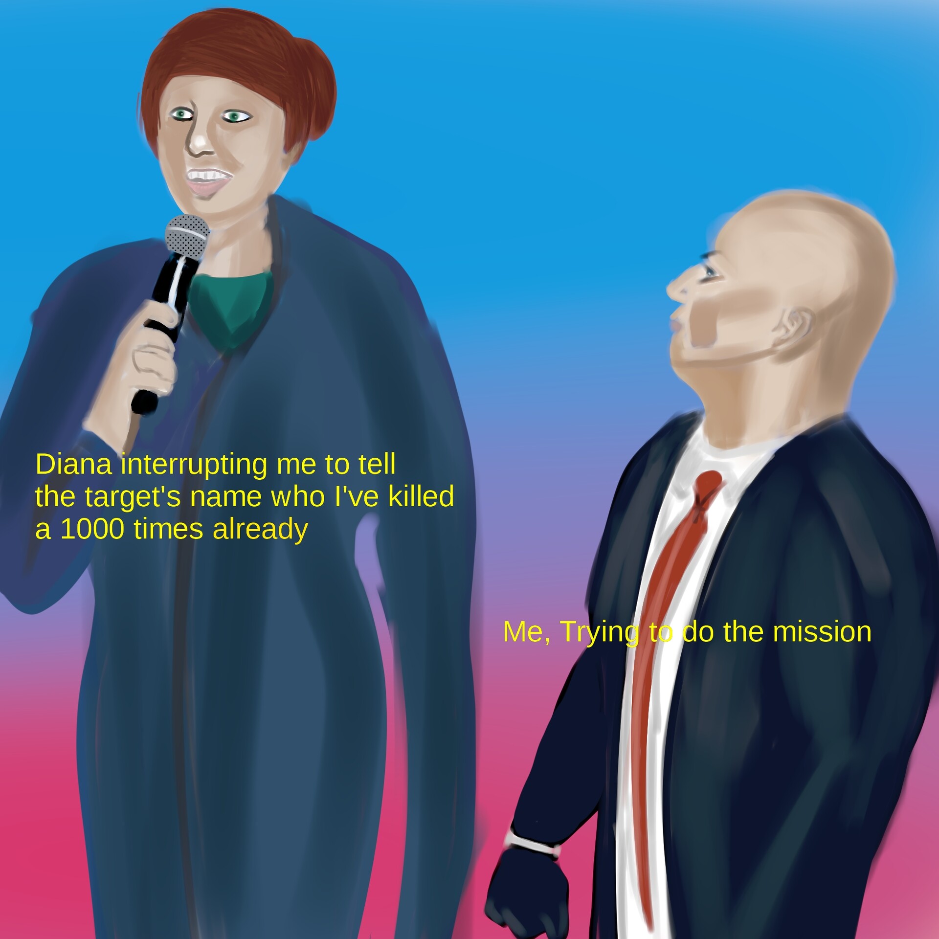 ArtStation - Some Hitman meme drawings