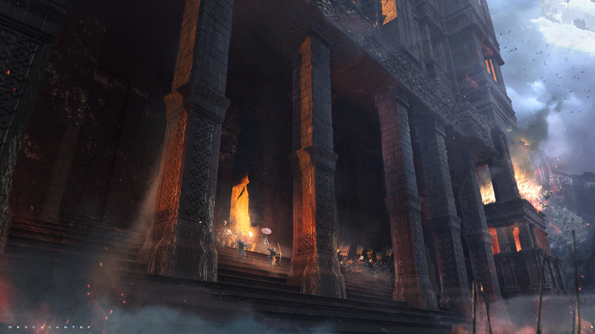 ArtStation - Temple under attack