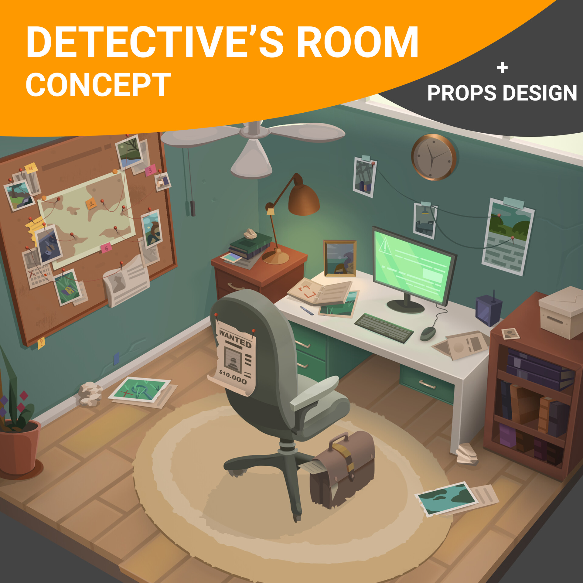 ArtStation - Detective's room