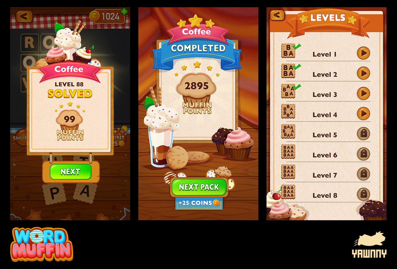 ArtStation - "Word Muffin" Mobile Game design