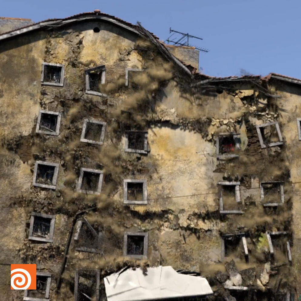 ArtStation - 200 year old building collapses | Houdini