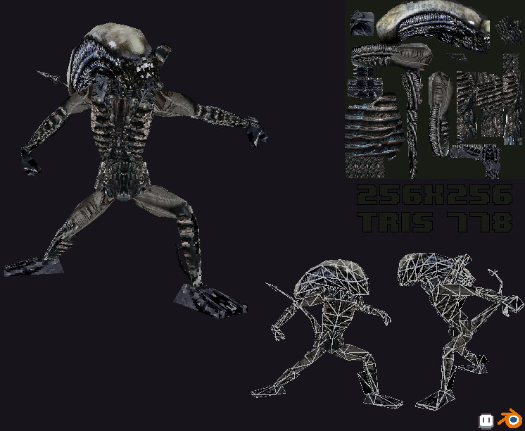 ArtStation - PS1 Style Xenomorph
