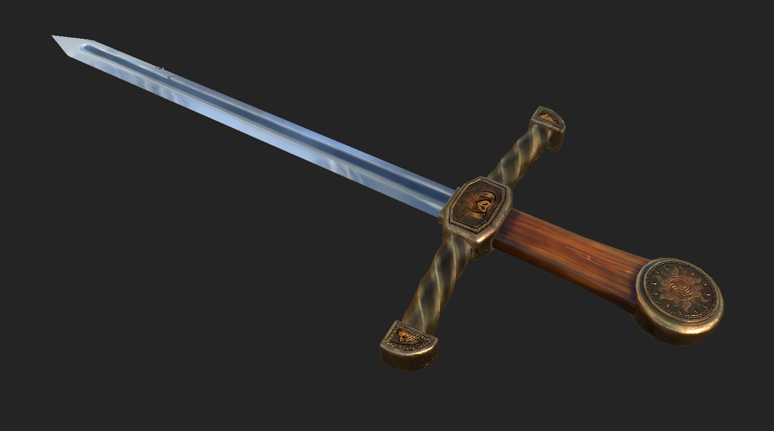 ArtStation - Stylized Short Sword with Boar Engravings