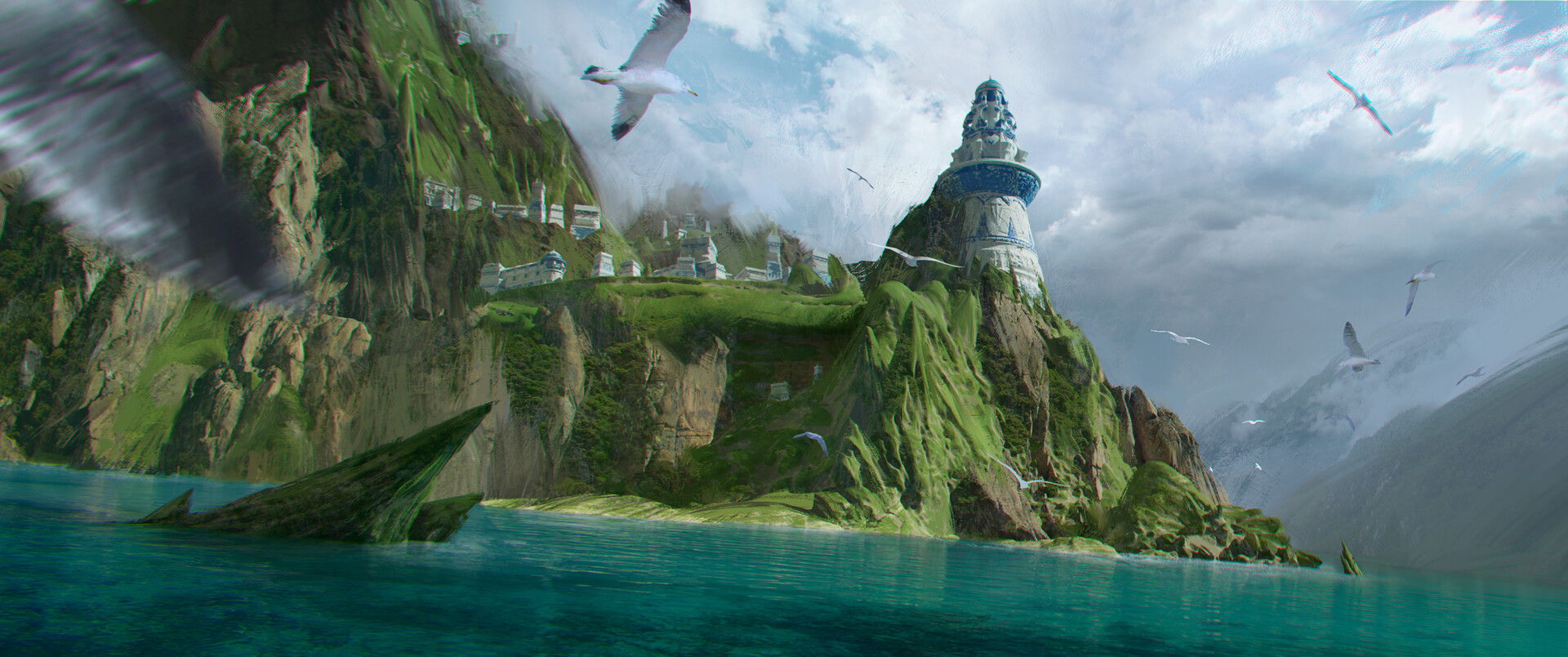 ArtStation - personal project keyframe city in the rocks