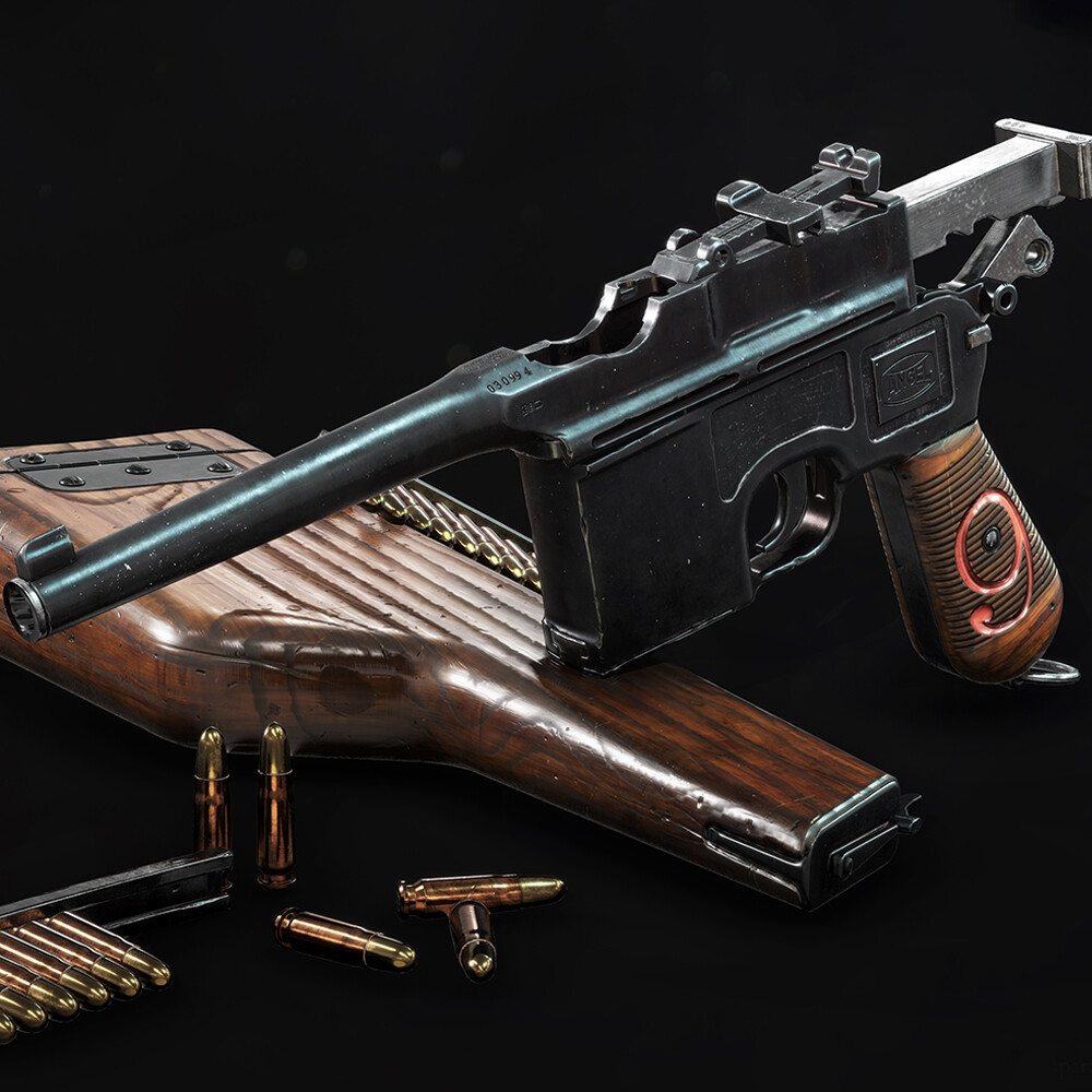 ArtStation - Mauser C96 - Red 9