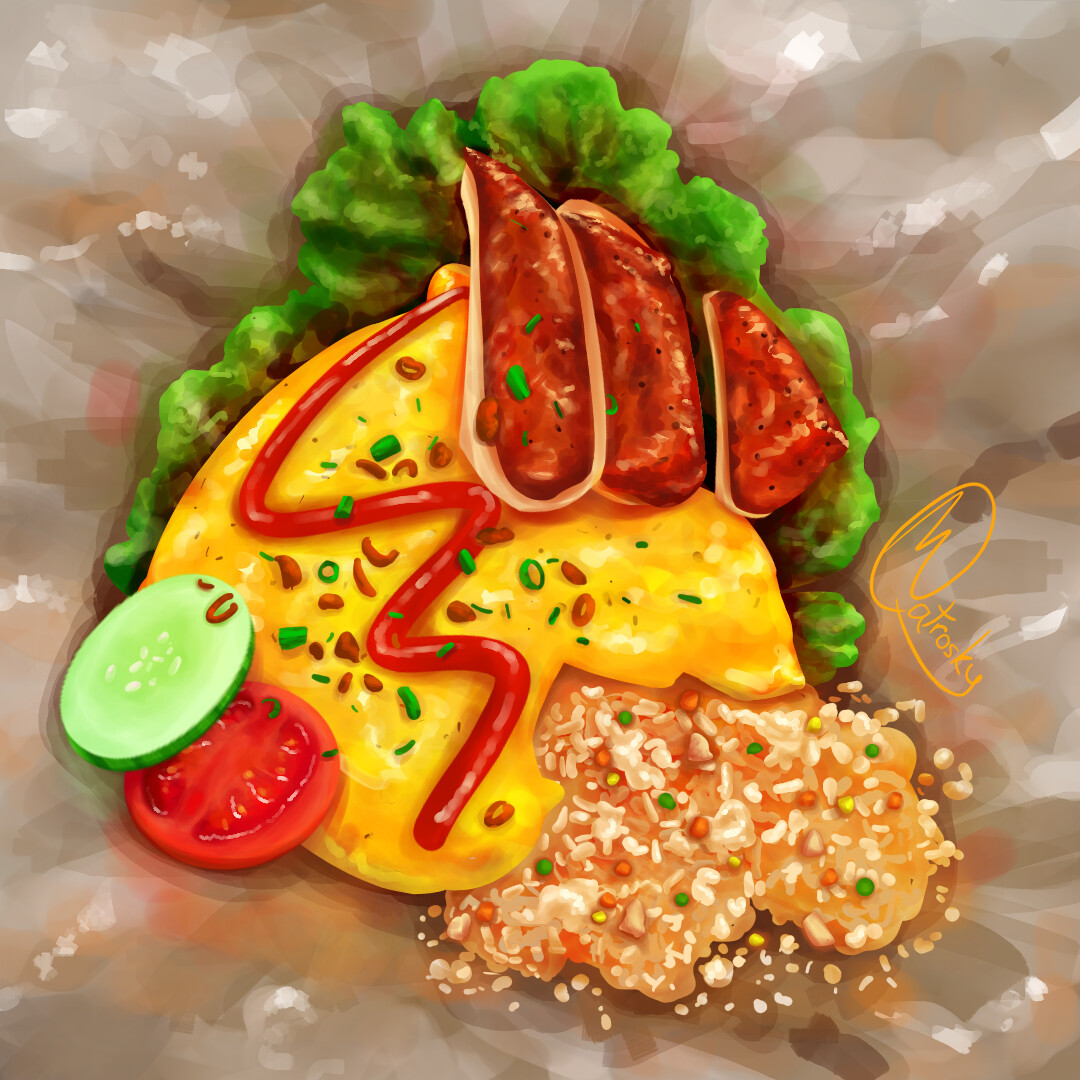 ArtStation - Fried Rice Illustration