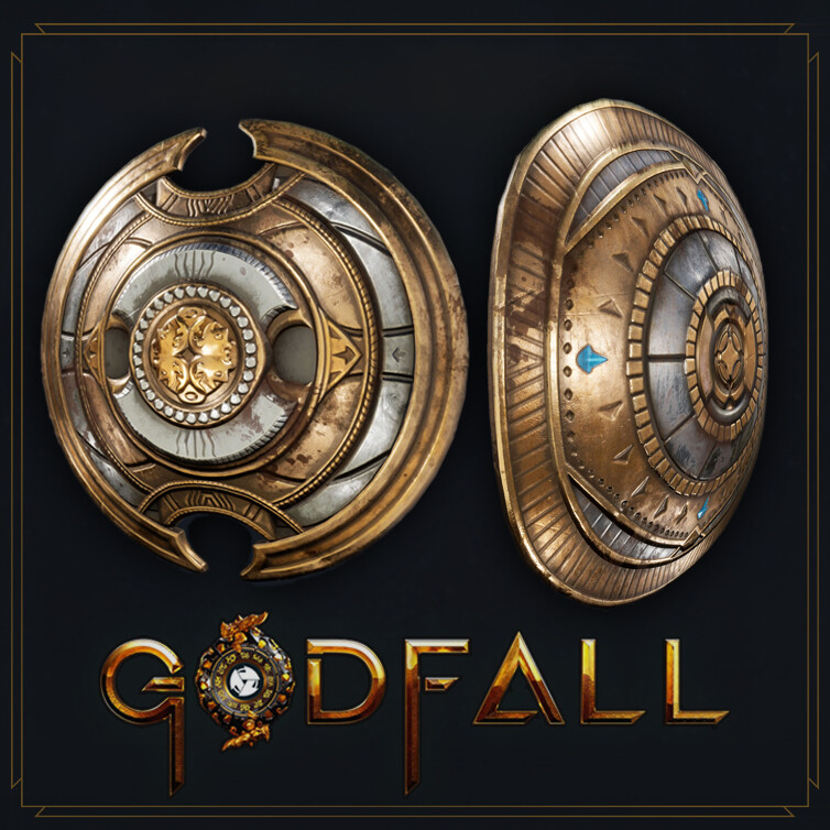 ArtStation - GodFall Ashen Shield Prop