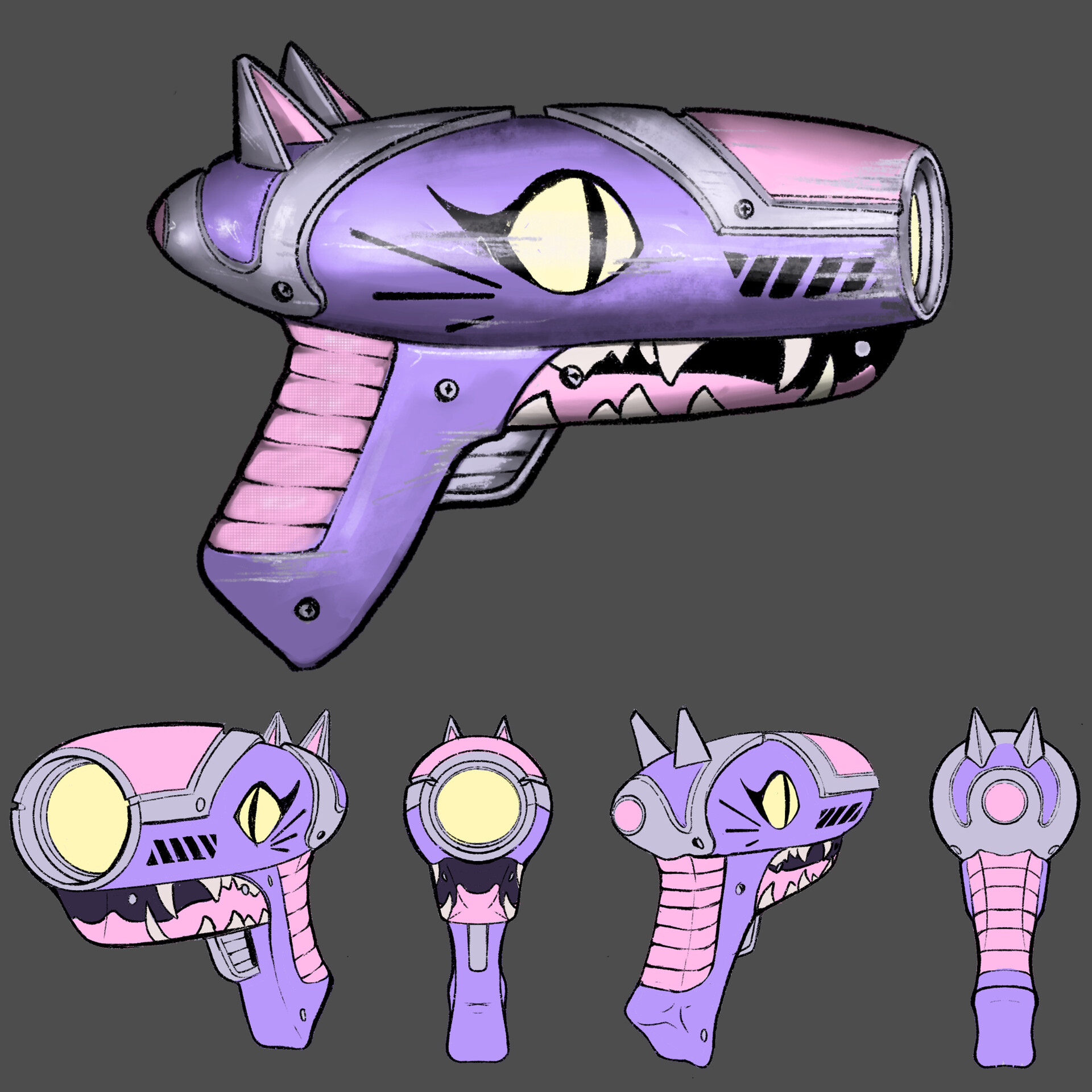 ArtStation - CATstronaut Ray Gun Prop Design