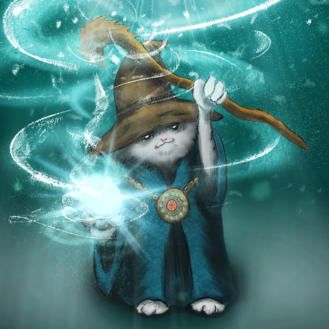 ArtStation - Wizard Cat