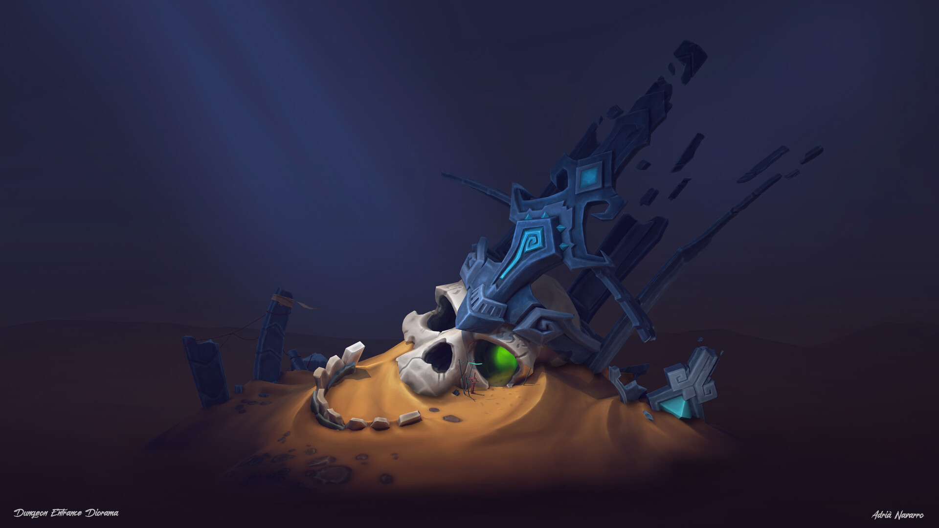 ArtStation - Dungeon Entrance Diorama