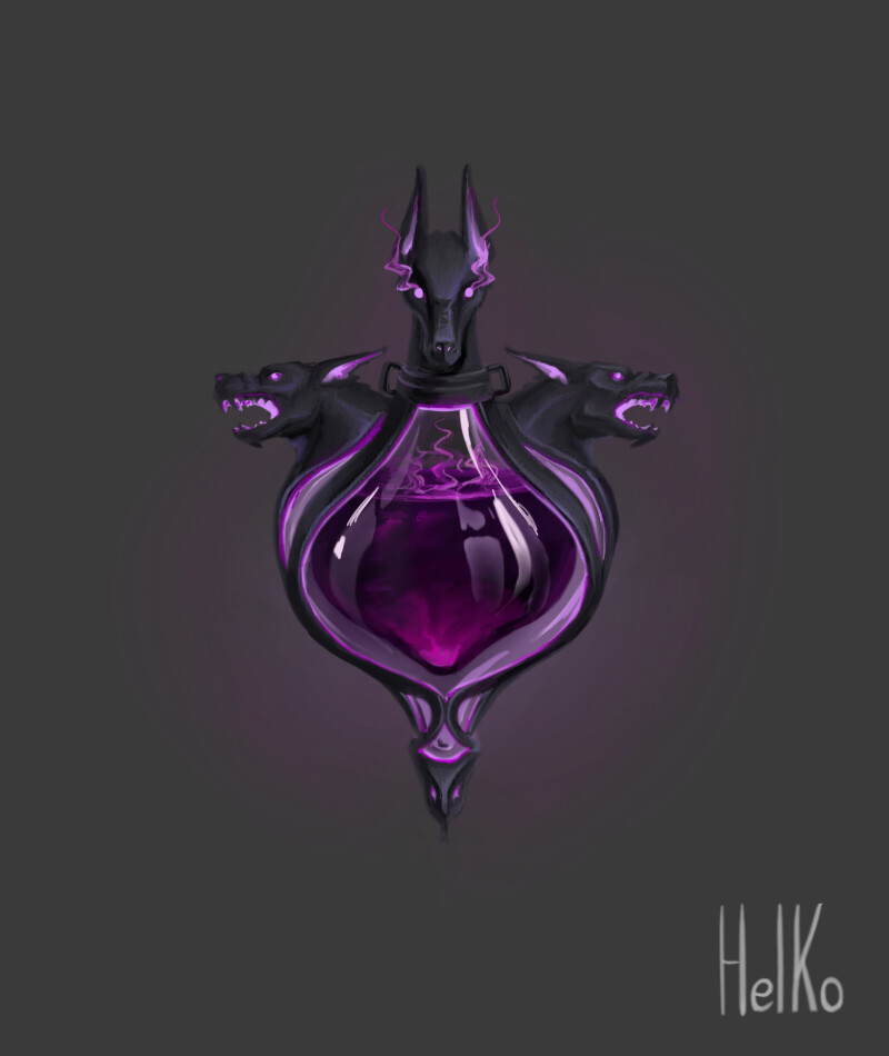 ArtStation - Magic poison bottles. Props concept art