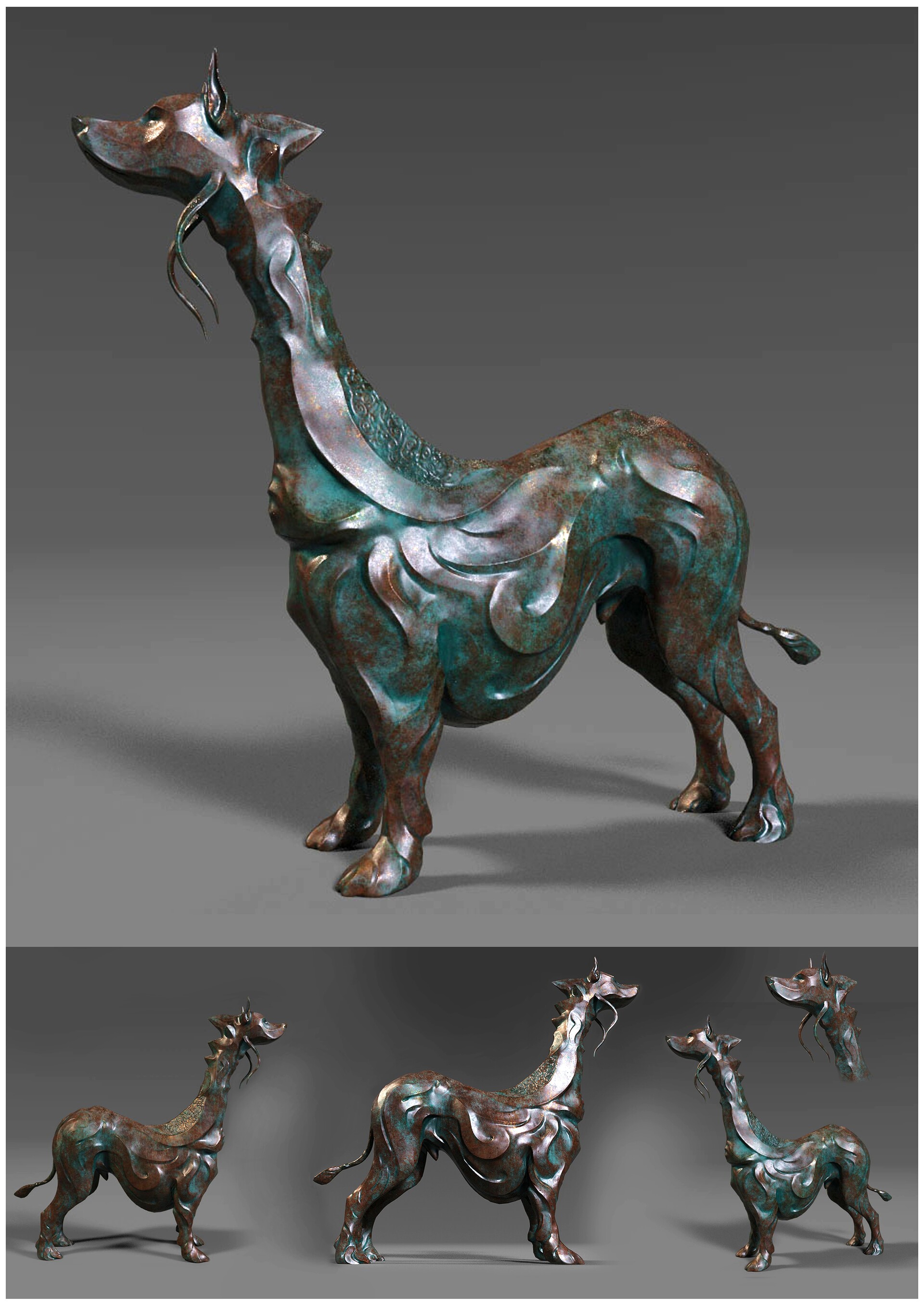 ArtStation - Dog -Statue
