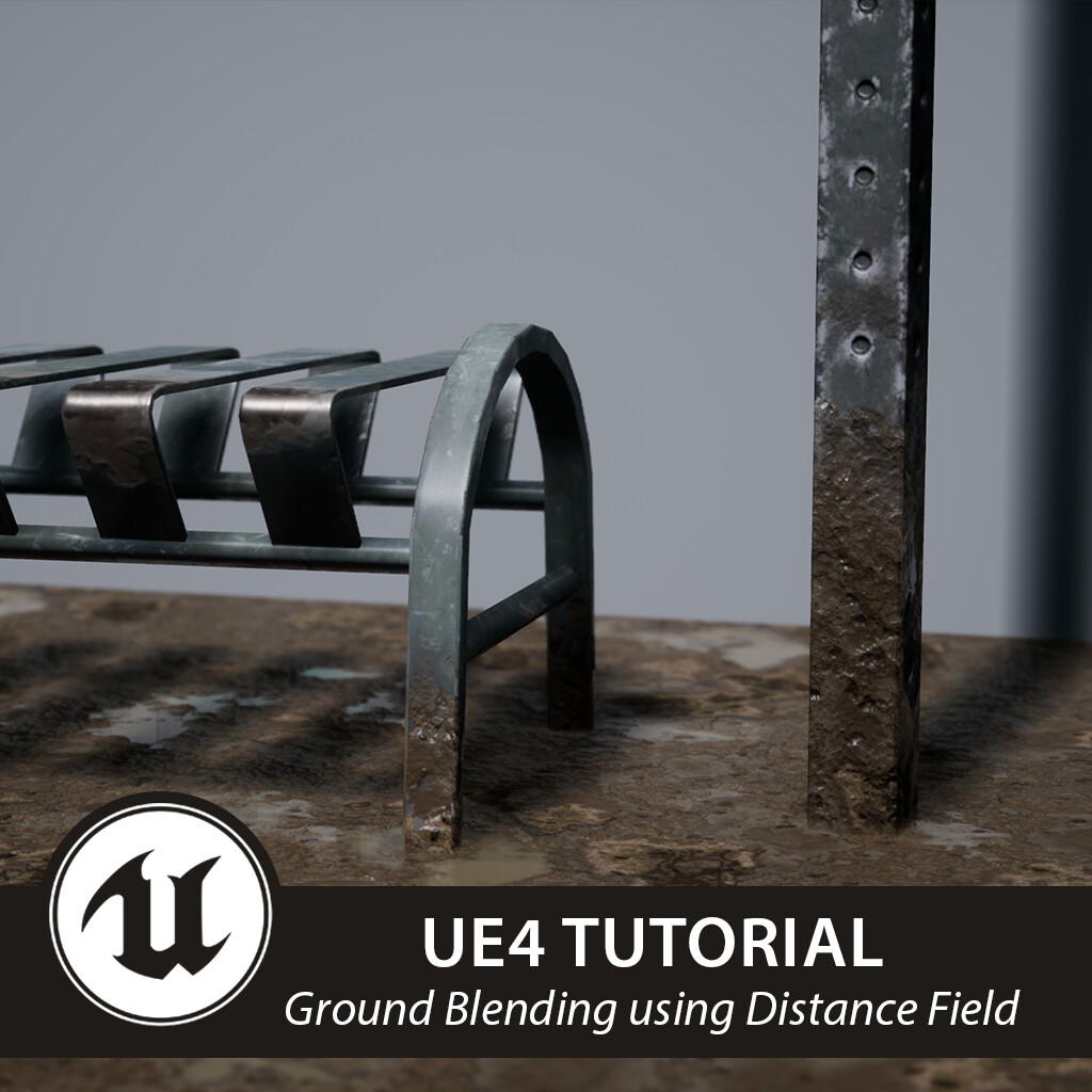 ArtStation - UE4 Tutorial : Ground Blending using Distance Field