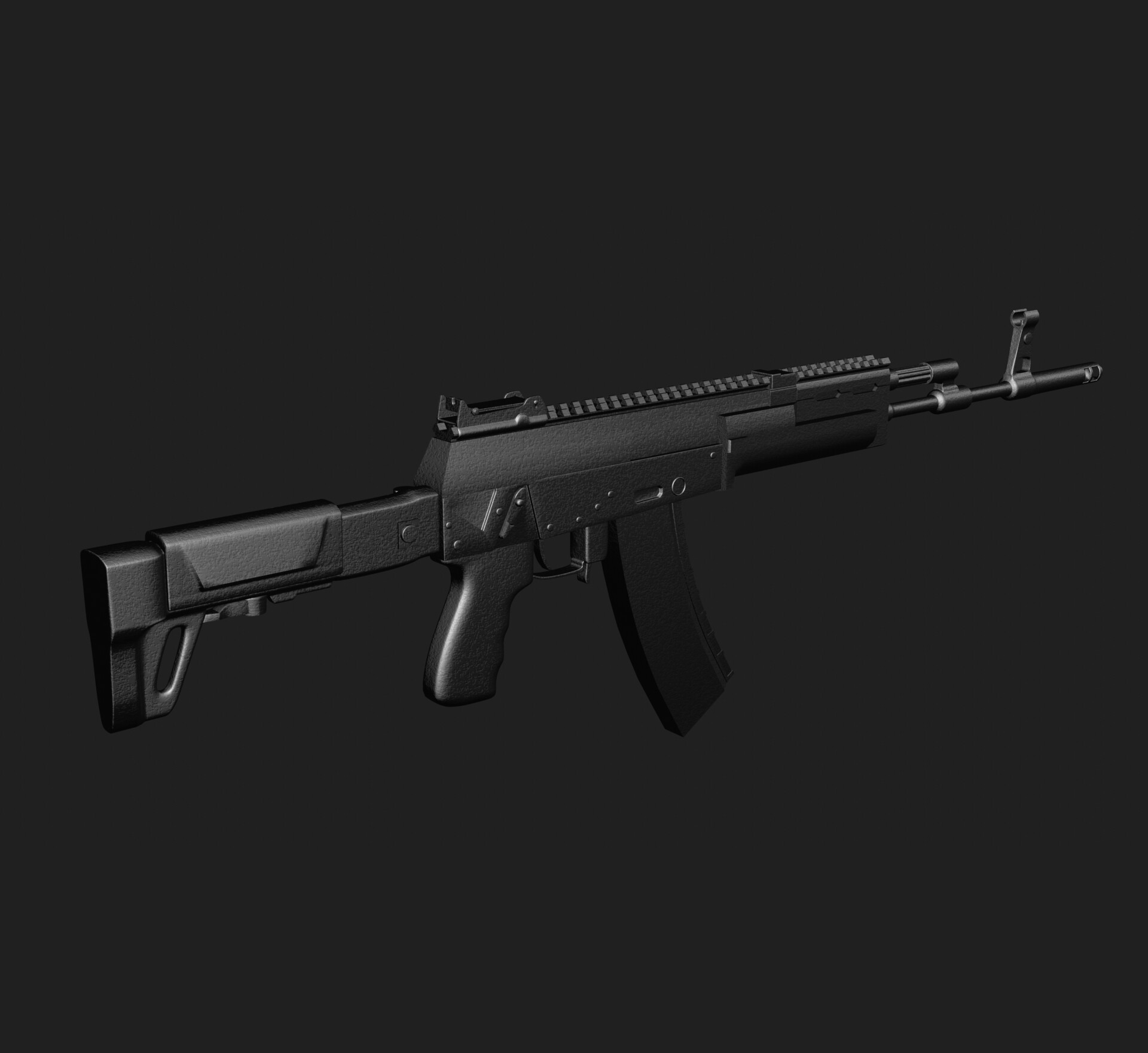 ArtStation - AK 12 Rifle Low-poly 3D model Low-poly 3D model