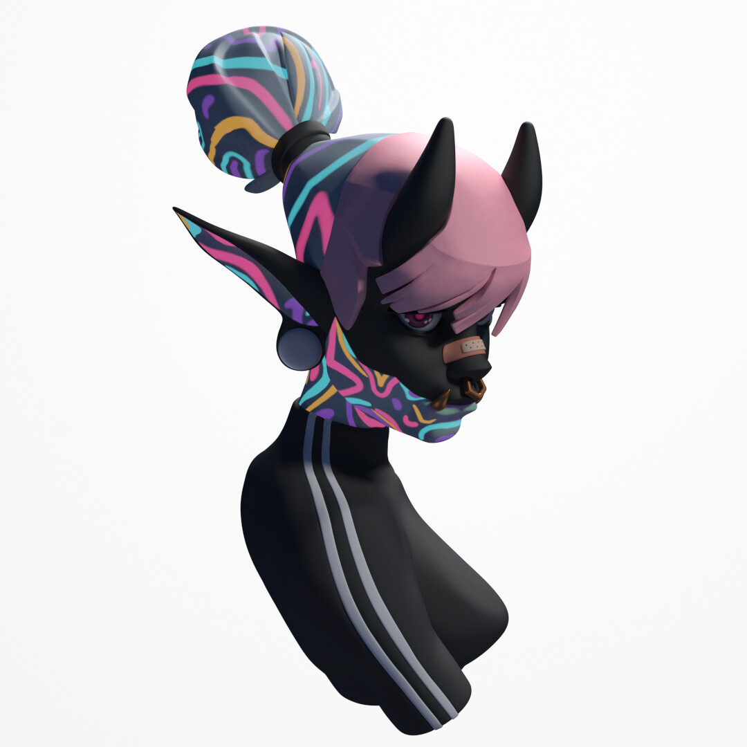 ArtStation - Pink Haired Demon