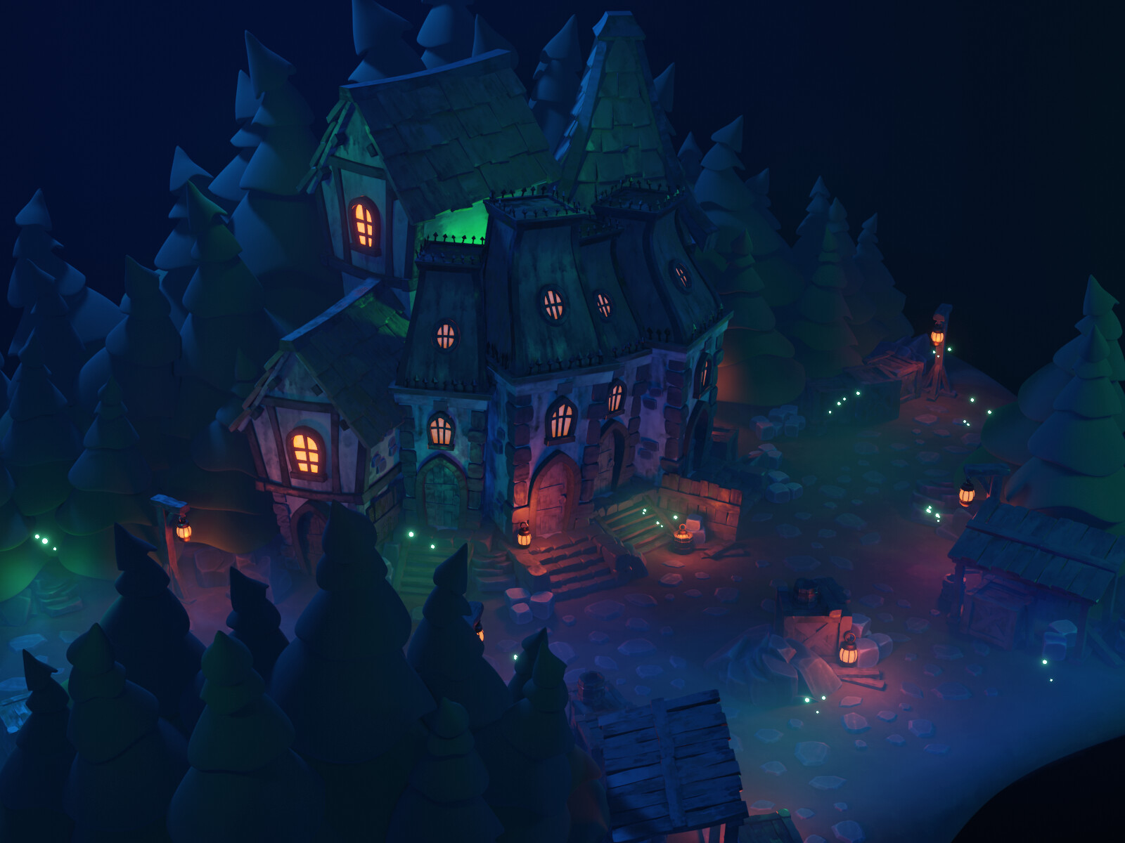 ArtStation - Stylized Medieval Town