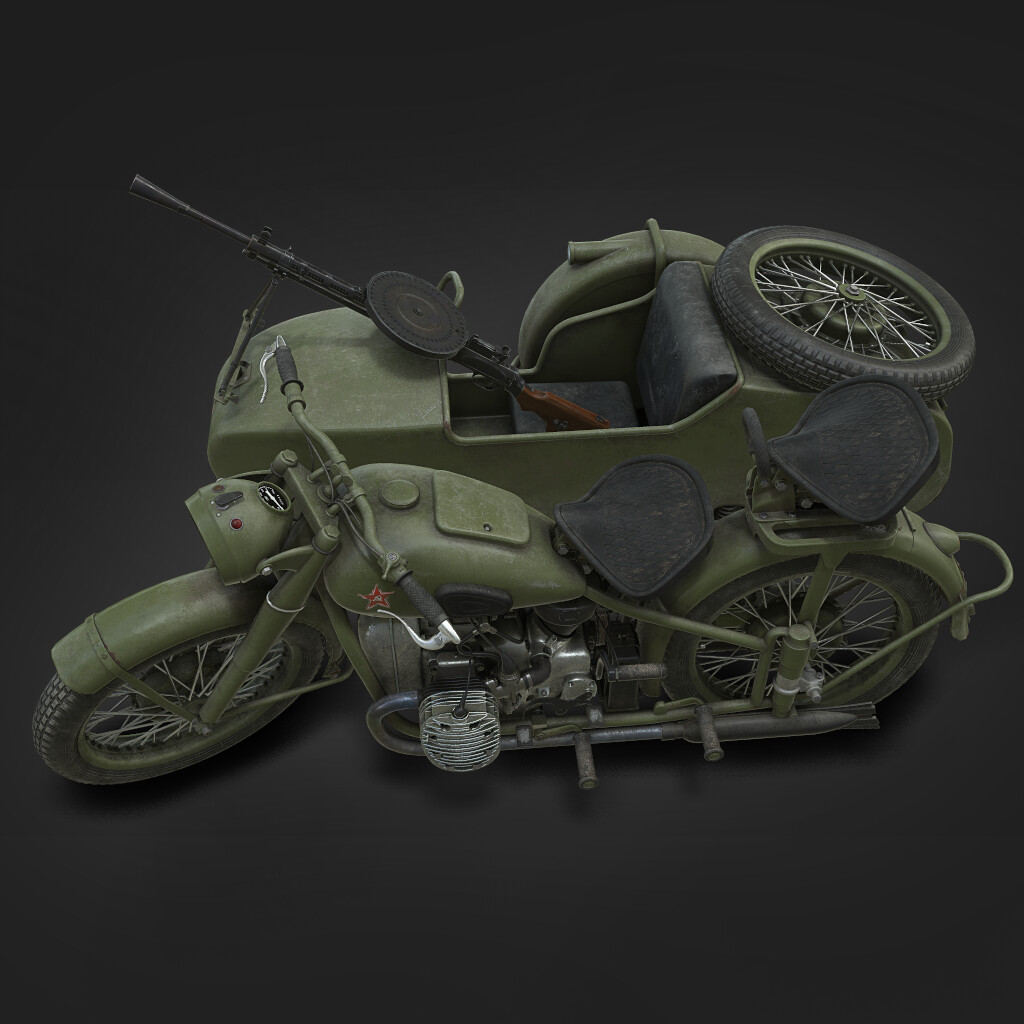 ArtStation - Soviet motorcycle M-72