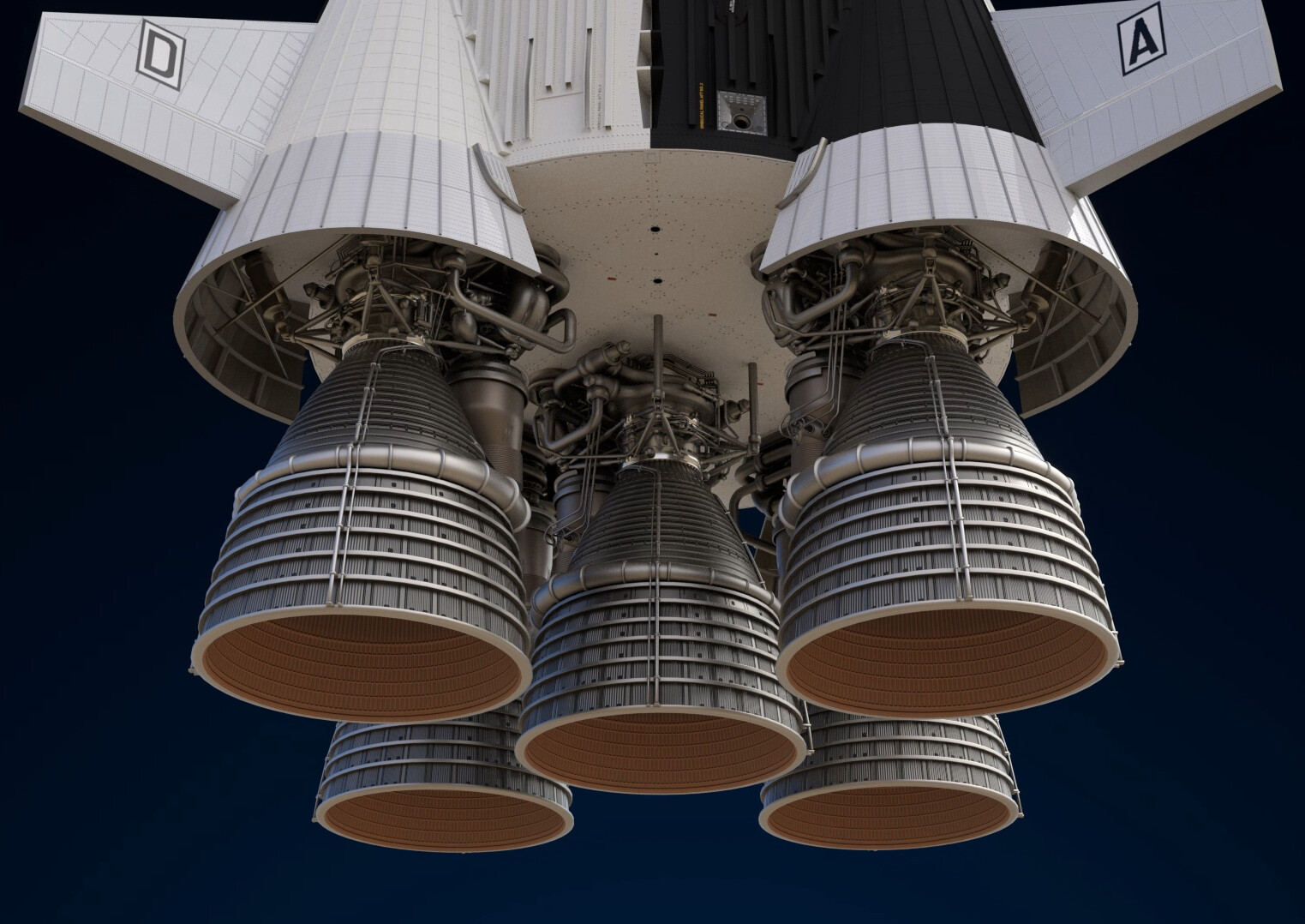 ArtStation - Saturn V stages 3D animation