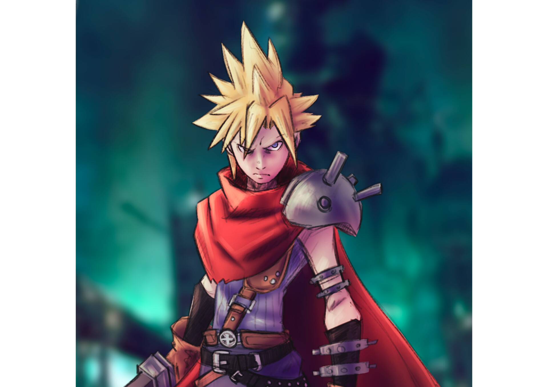 ArtStation - Final Fantasy VII | FanArt - Cloud Strife & RedXIII