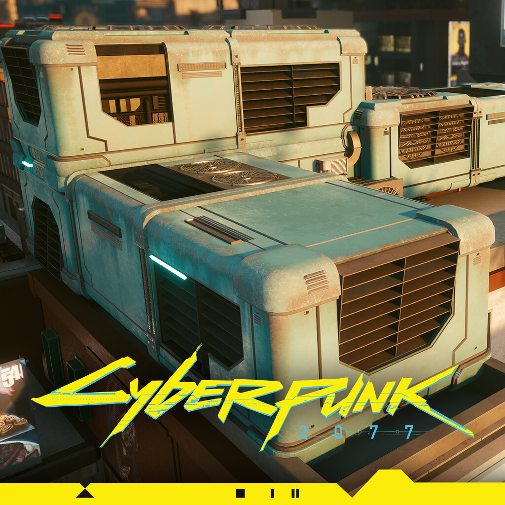 ArtStation - CYBERPUNK 2077 | Rooftop Fan set