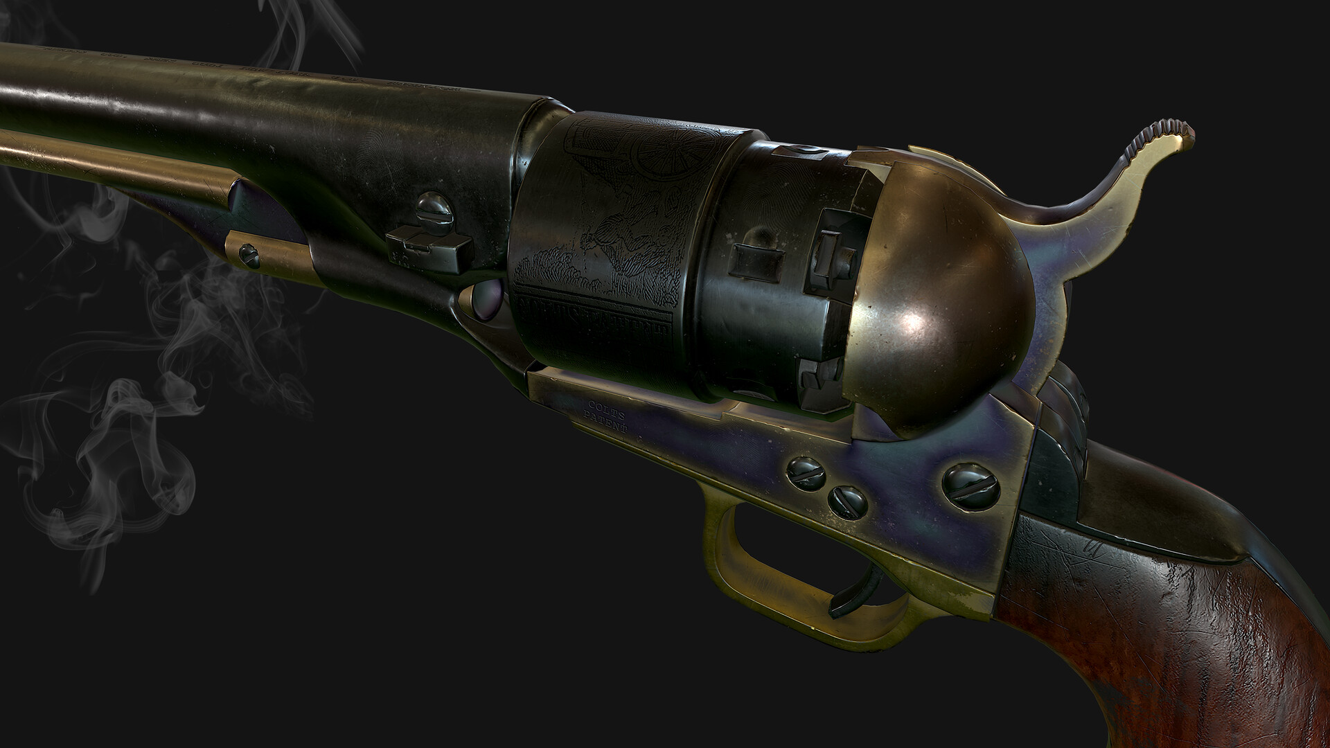 ArtStation - Colt Army Model 1860 (low-poly)