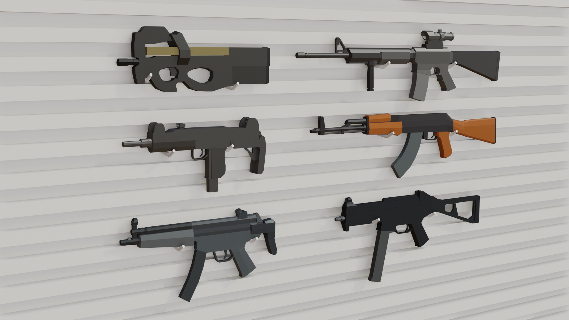 ArtStation - Low poly gun bundle #1