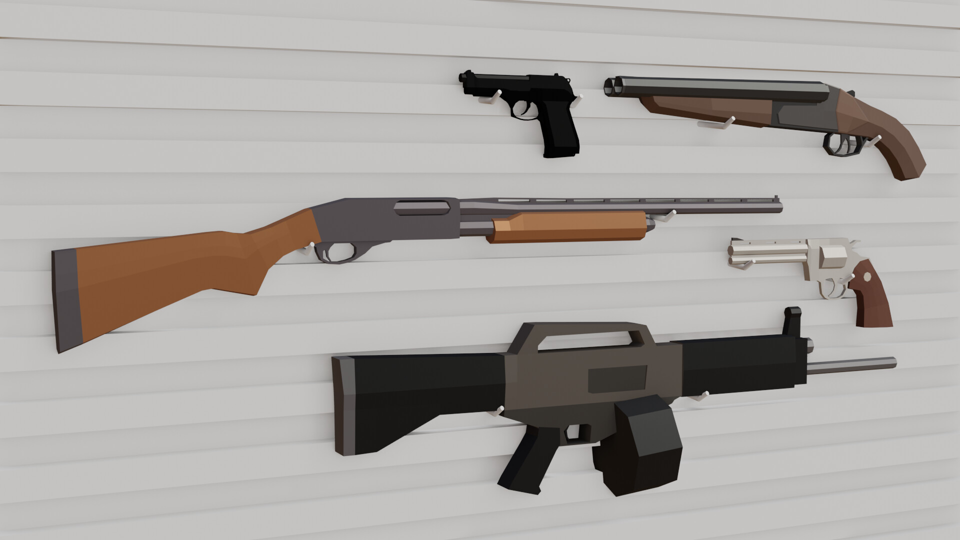 ArtStation - Low poly gun bundle #5