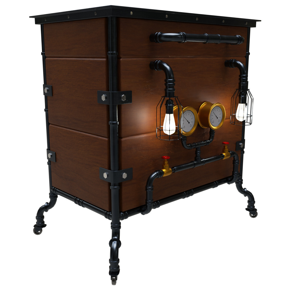 ArtStation - 3D Steampunk cabinet