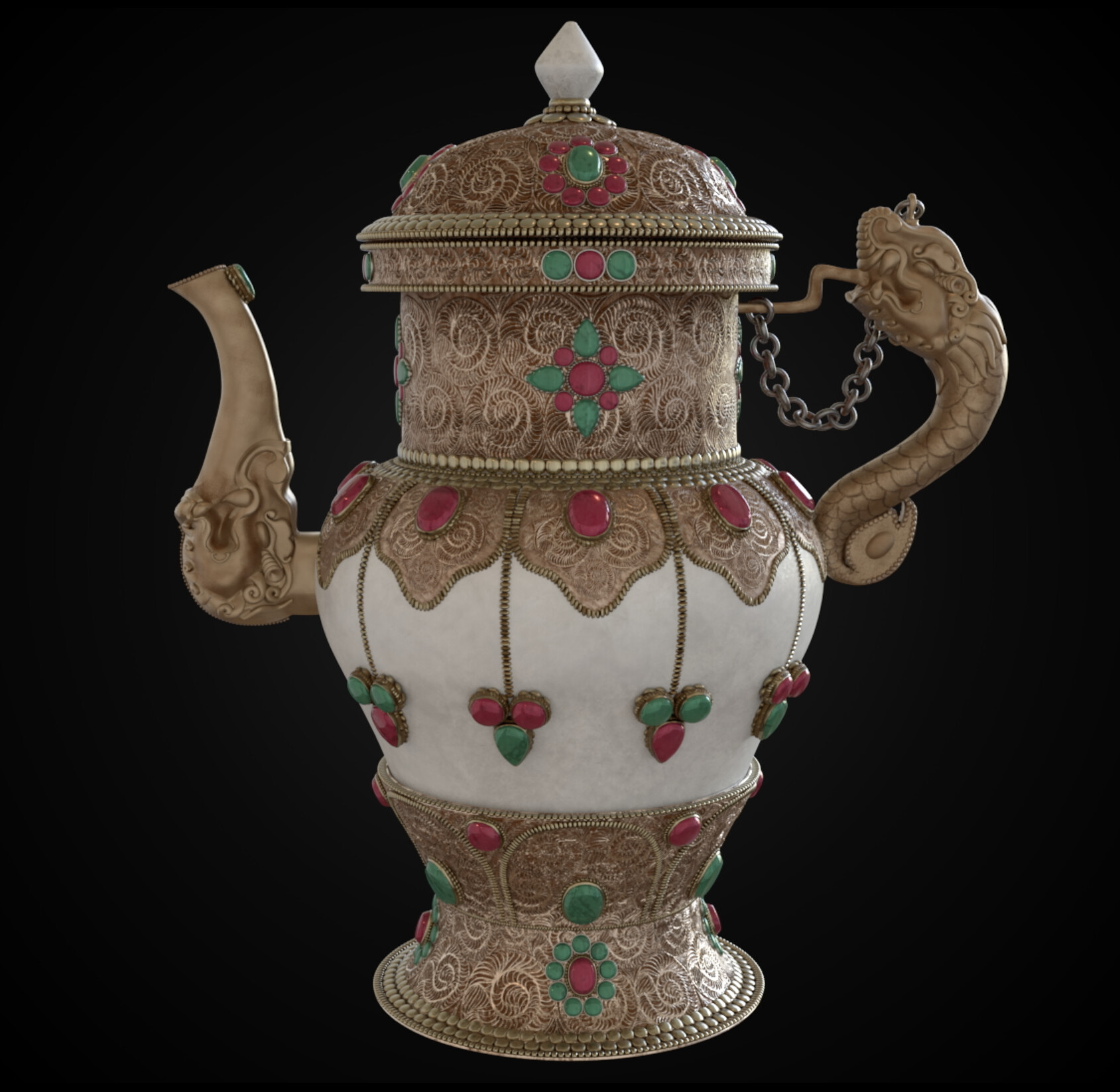 ArtStation - Antique Teapot Model