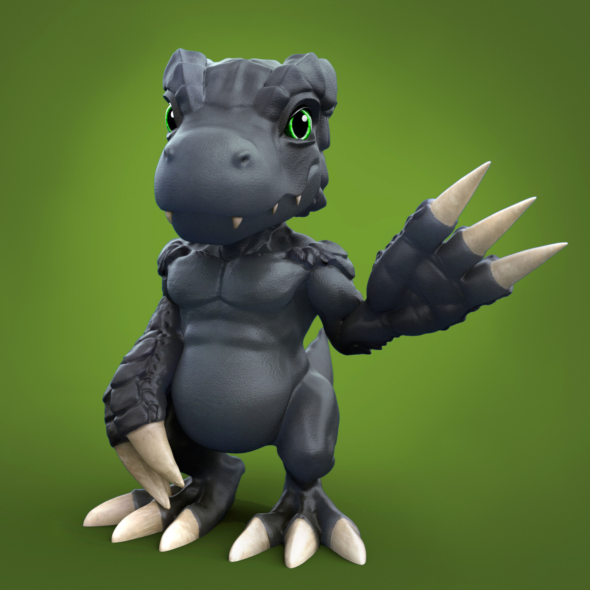 ArtStation - Dark Agumon 3D Sculpt