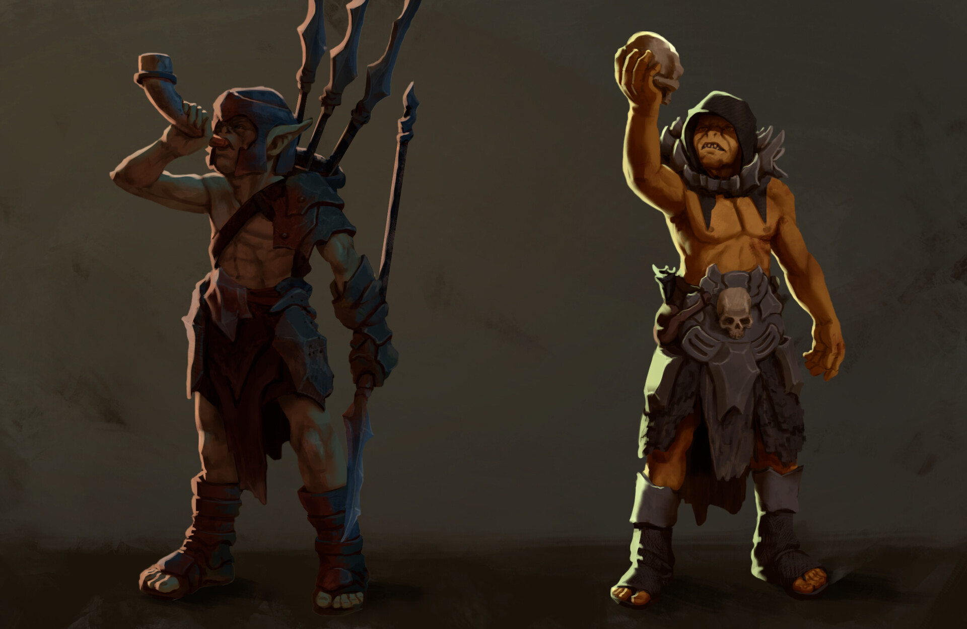 ArtStation - Studying orcs and light