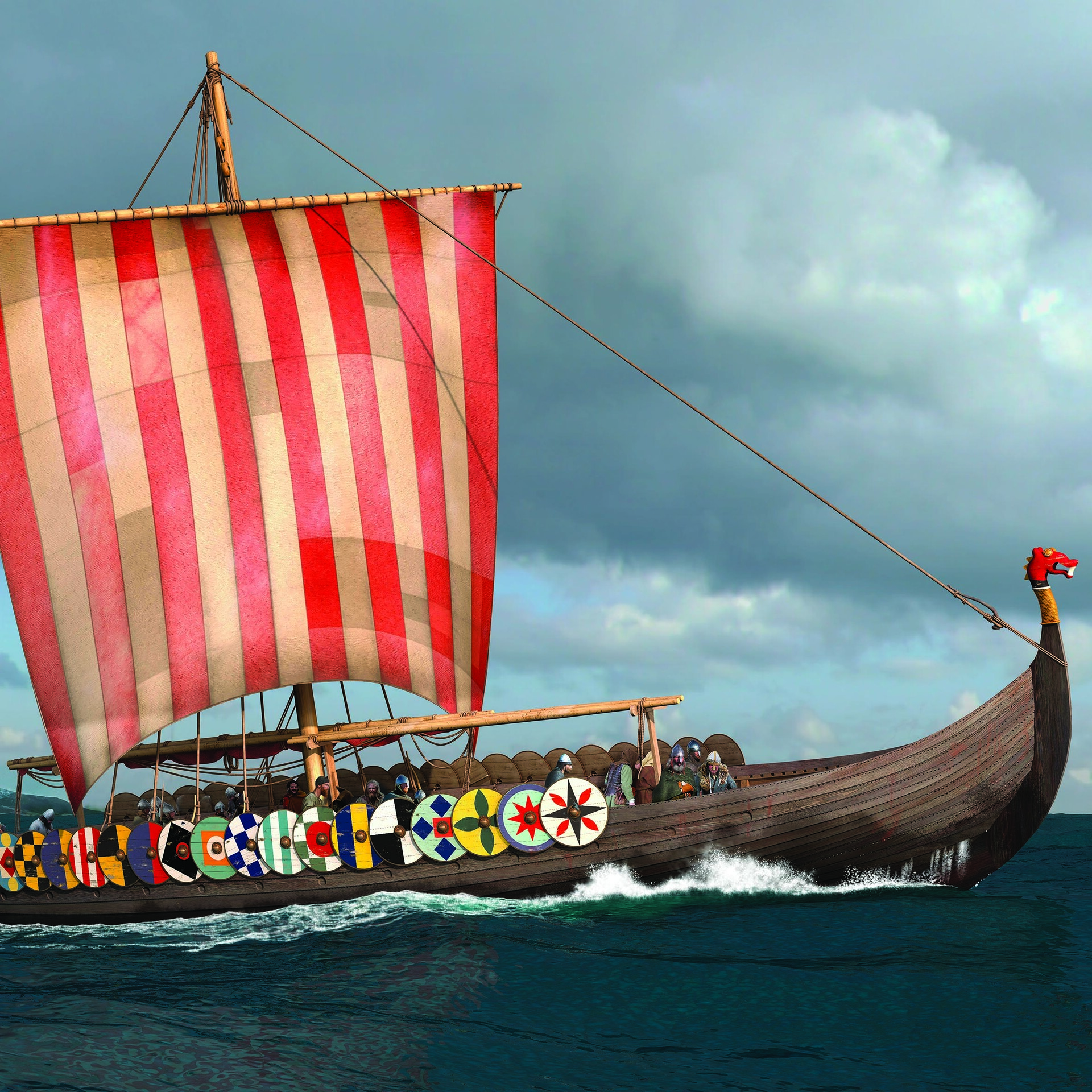 ArtStation - Longship at sea