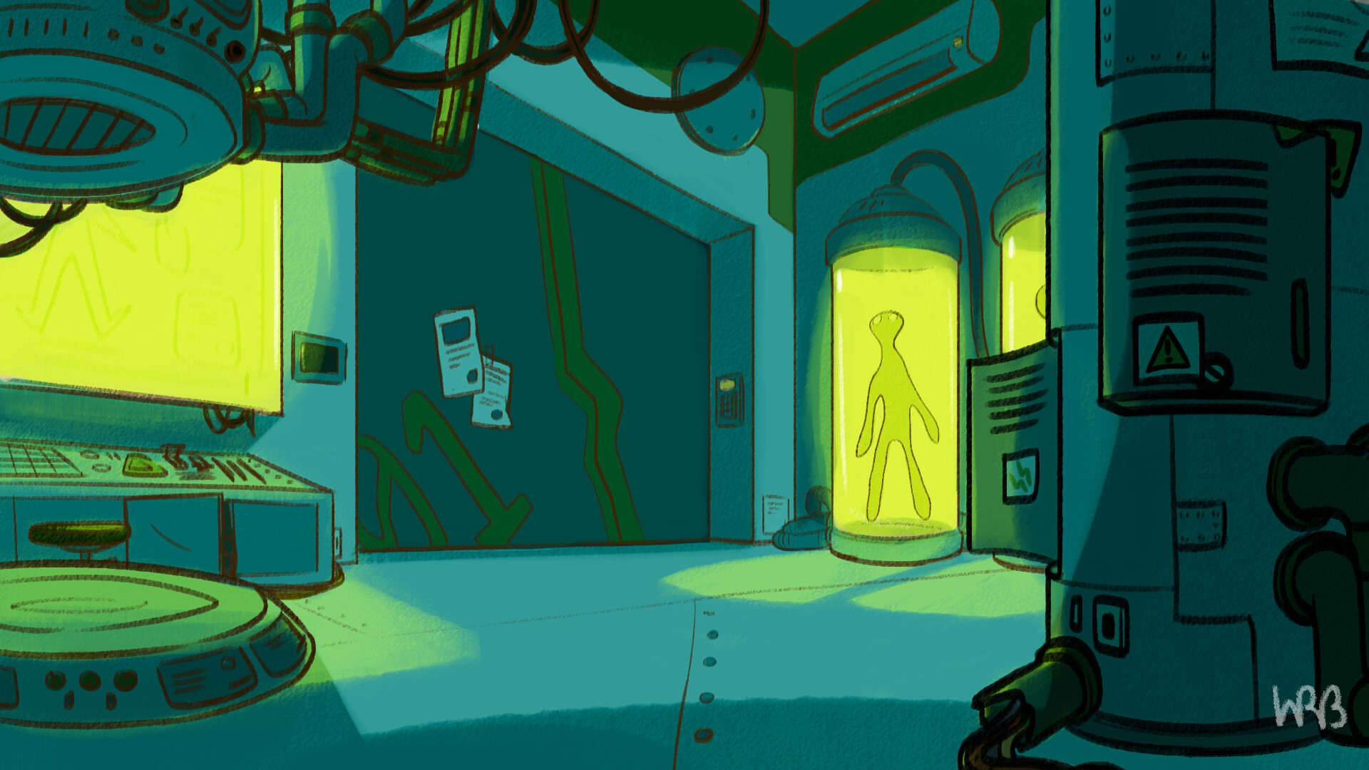 ArtStation - Secret Lab in the Garage: Environment Layout