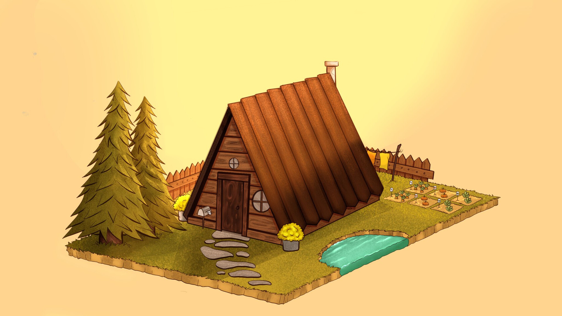 ArtStation - Isometric Cottage