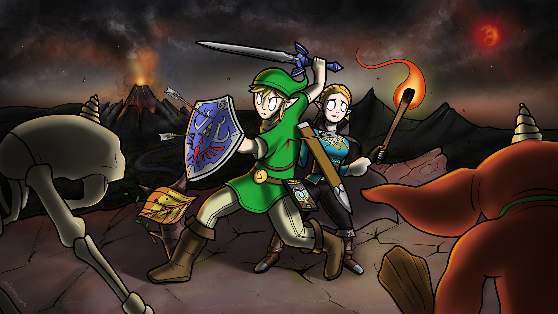 ArtStation - Link and Zelda