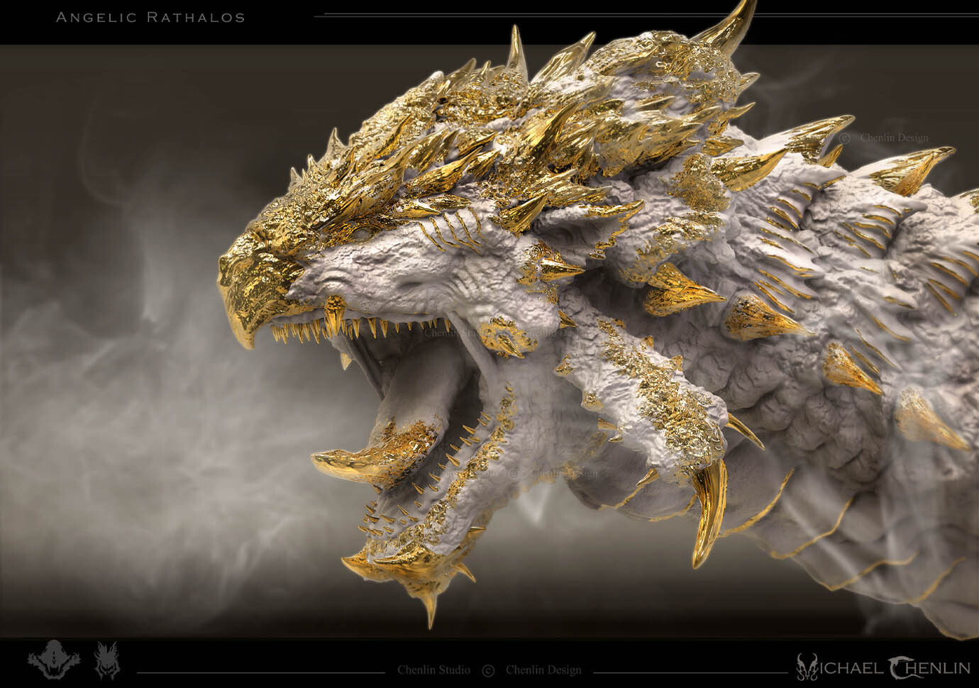 ArtStation - Angelic Rathalos - Wyrm of the Golden Flame